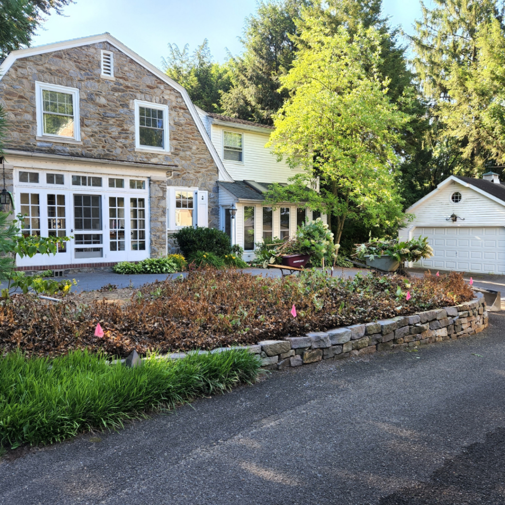 Driveway Island Renovation - Indian Run Landscaping